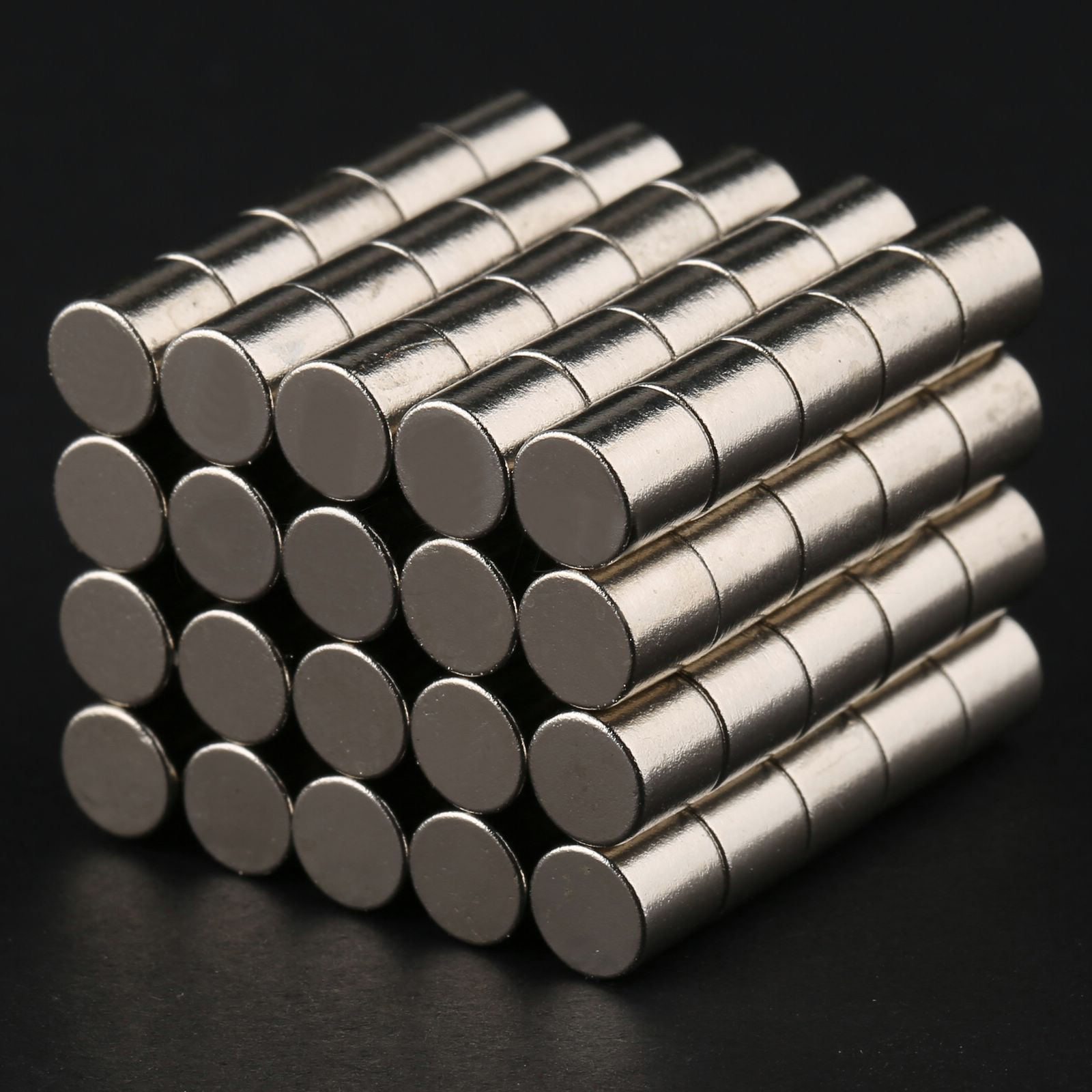 100pcs Round Cylinder Disc Magnets Bulk Rare Earth Neodymium N35 6x6mm ...