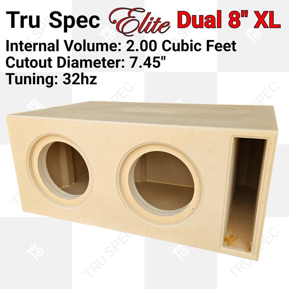 TRU SPEC ELITE Prefab Dual 8" Subwoofer Enclosure Box Sundown X | eBay