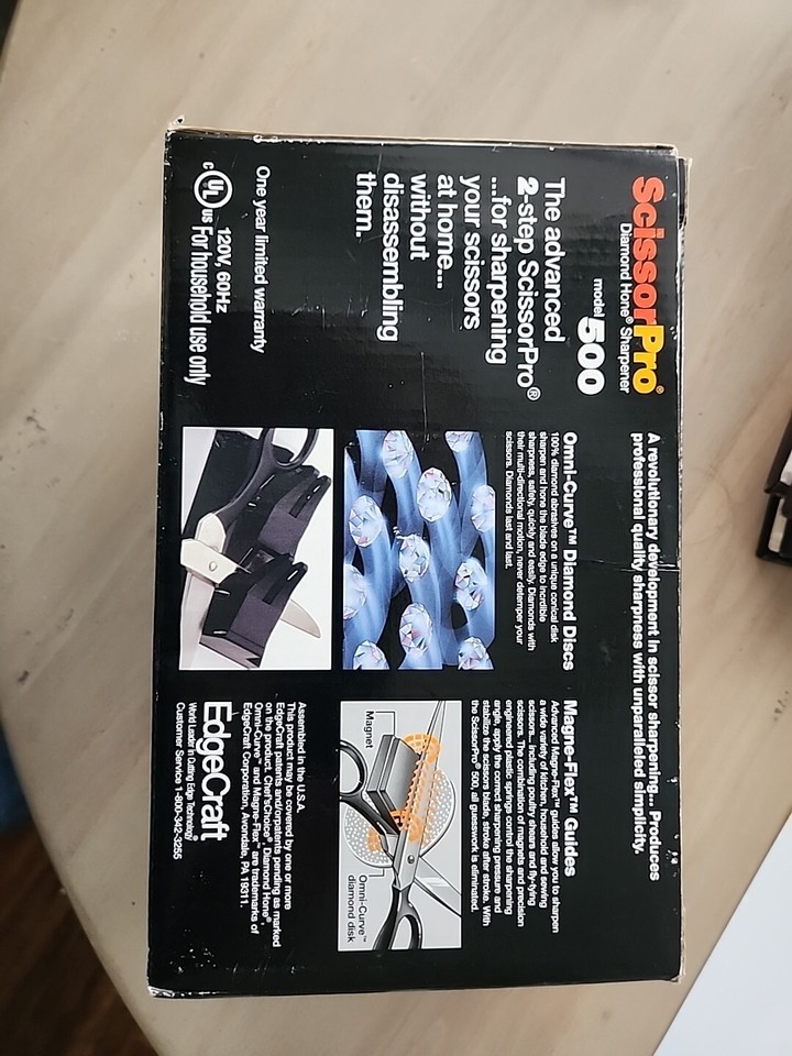 EdgeCraft ScissorPro Model 500 Electric Diamond Hone Sharpener USA Made ...