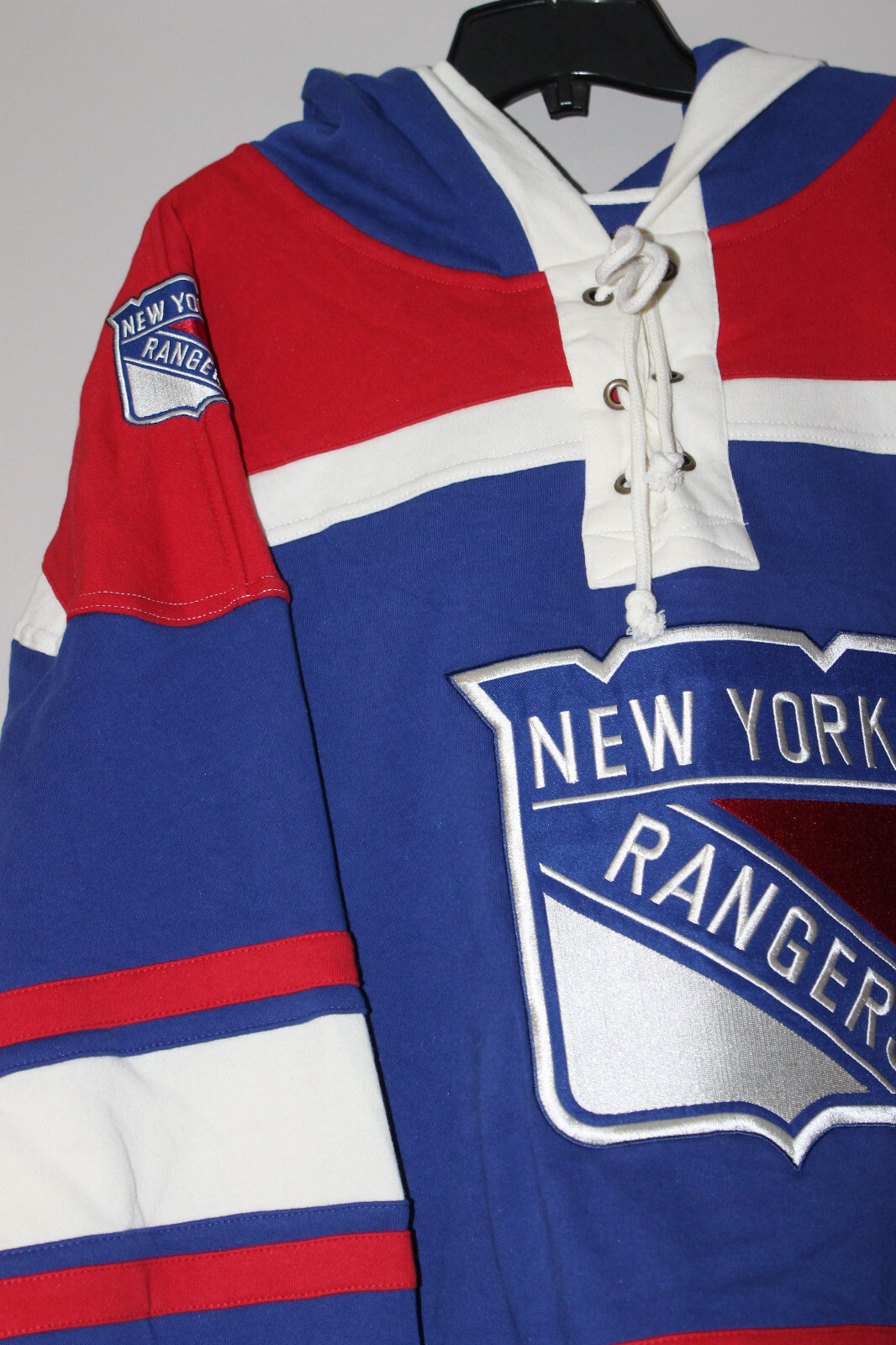 New NHL New York Rangers old time jersey style mid weight cotton hoodie ...