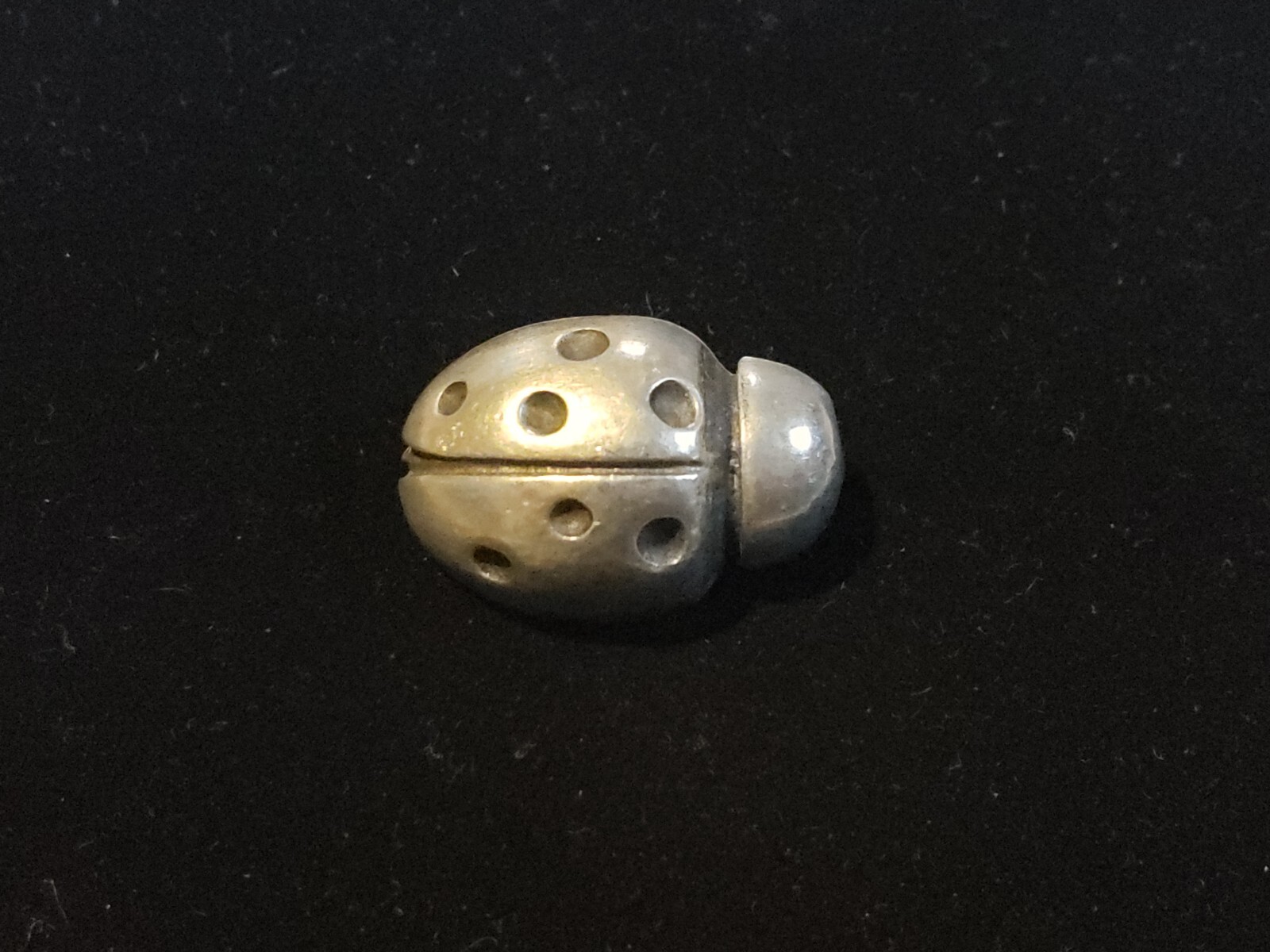 Vintage Pewter Ladybug Bug Beetle Brooch Pin 1 Long … Gem