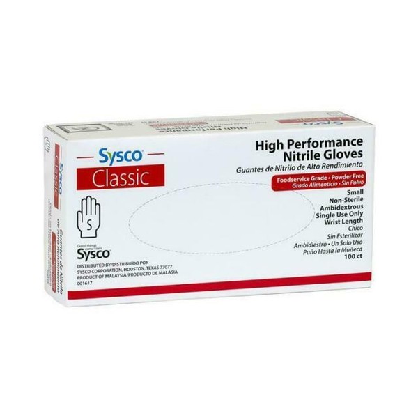 Sysco Classic Blue Nitrile Gloves - 100 Pack for sale online | eBay