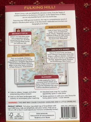 Rude and silly names map of Britain | eBay UK