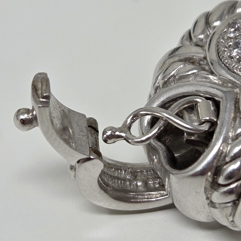 Judith Ripka Sterling Silver Heart Pendant with CZ Accents | eBay UK