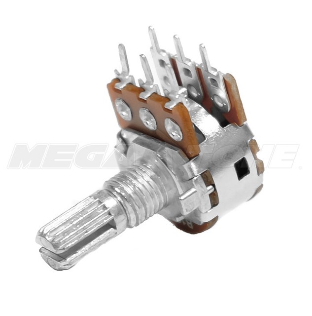 B50k Ohm Linear Dual Gang Potentiometer Pcb-mount 16mm Alpha Brand. for ...