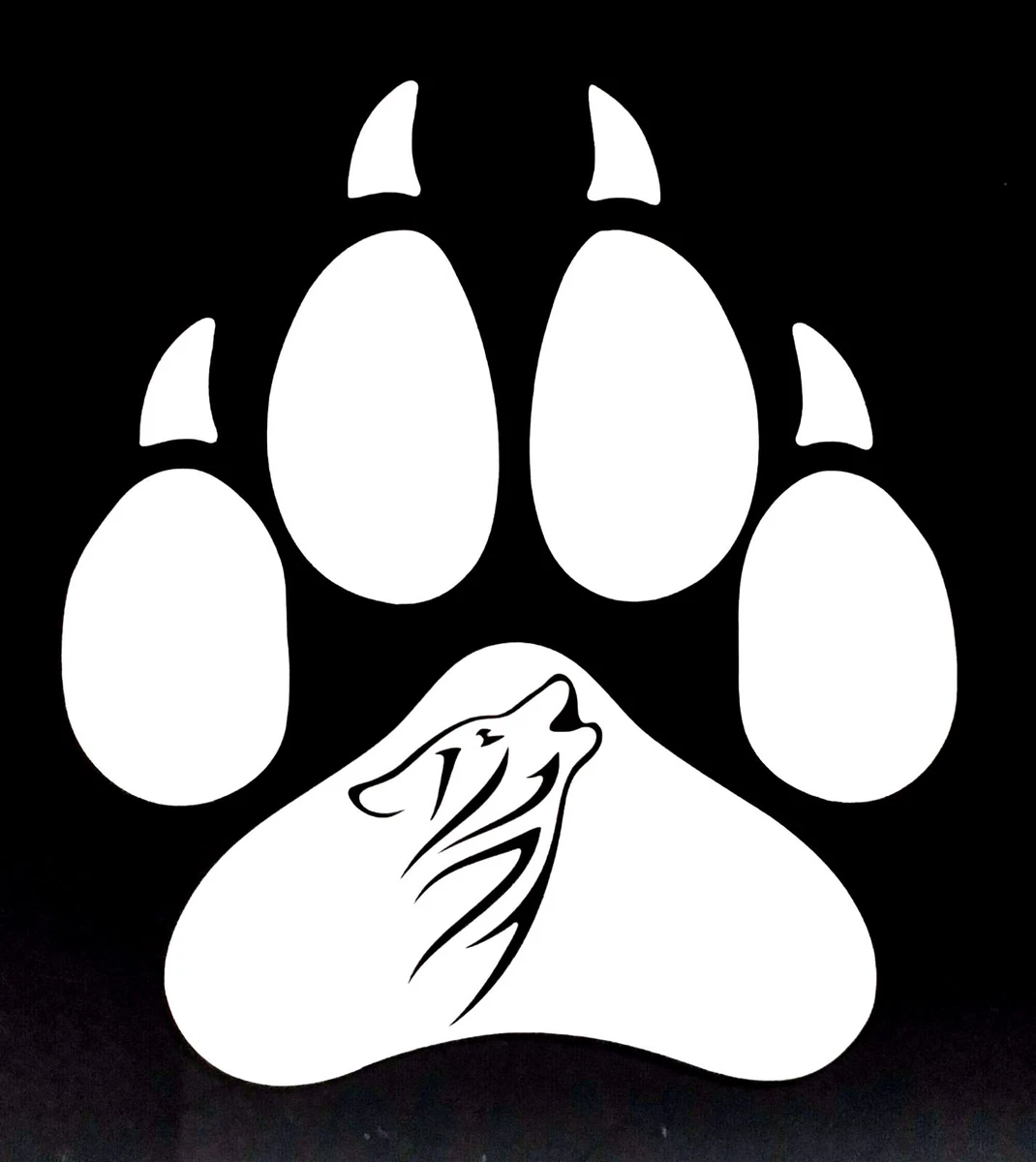 Wolf Paw Print Tribal