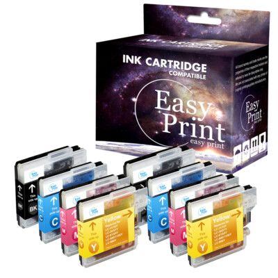 8PacK LC61 Ink Cartridge fits Brother DCP-J125 MFC-J265w MFC- MFC-J410w ...