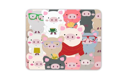Cartoon Pigs Mouse Mat Pad - Pig Piglet Kids Cute Animal Computer Gift ...