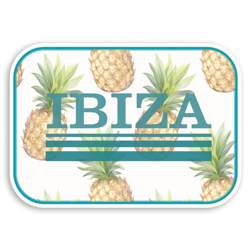 2 x 10cm Ibiza Spain Vinyl Stickers - Travel Pineapple Sticker Luggage ...