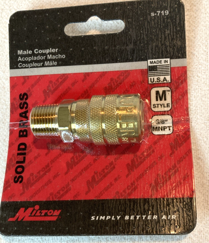 3 couplers - Milton S-719 3/8" MNPT M Style Coupler 300 PSI 40 SCFM ...