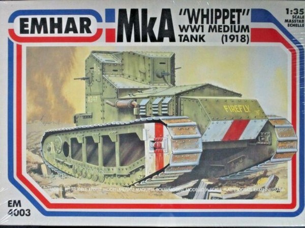 Emhar 1 35th Scale British Ww1 Whippet Medium Tank Decal Set With ...