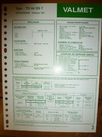 TD44DS7 - Fiche Technique Valmet | eBay