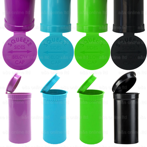 13/19 Dram Pop Top Squeeze Pot Container Smell Proof Child Proof Pill ...