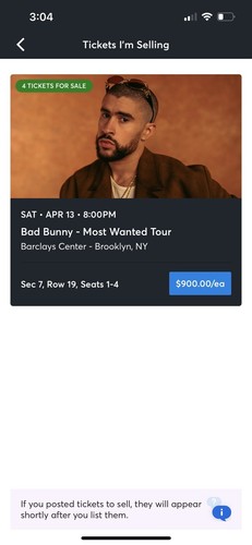 bad bunny tickets | eBay