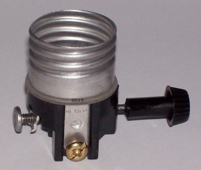 Leviton 3 Terminal Turn Knob Lamp Socket Interior for Wiring Bottom ...