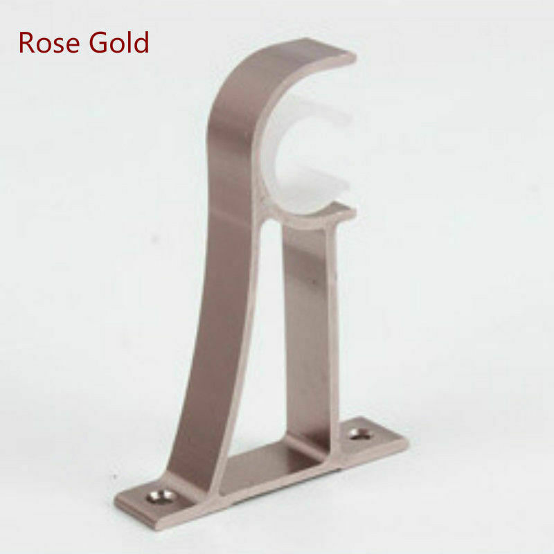 1Pair Curtain Rod Bracket Holder for 25-30 MM Pole Single/Double Groove ...