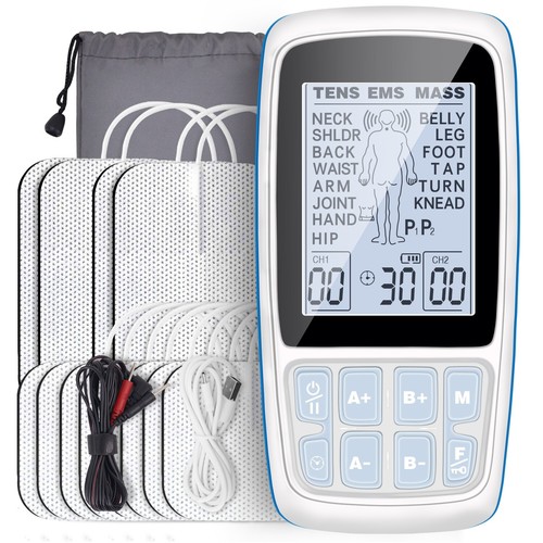 TENS EMS Unit, FDA Cleared Electronic Muscle Stimulator for Pain Relief ...