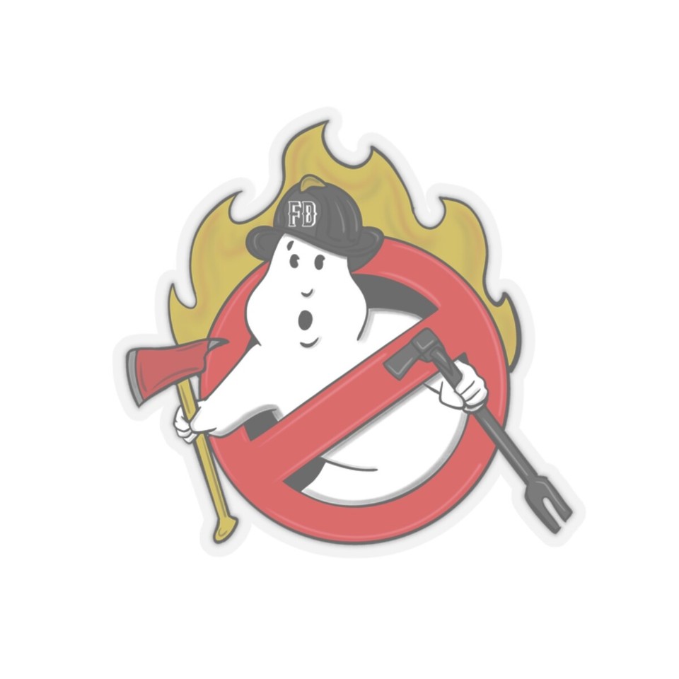 Ghostbusters firefighter fireman haunted fire station design Kiss-Cut ...