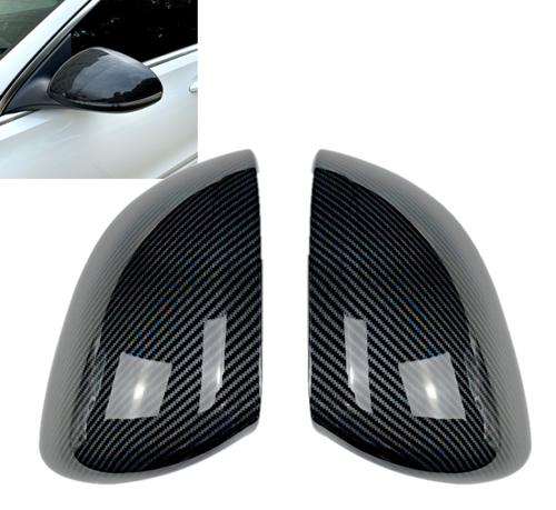Gloss Carbon Fiber Print Side Mirror Caps Cover Fits 22-25 W206 C300 ...