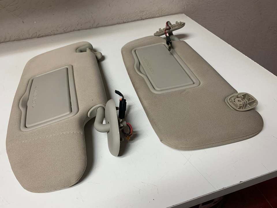 07 08 09 Lincoln MKZ Sun Visors Tan With Clips | eBay