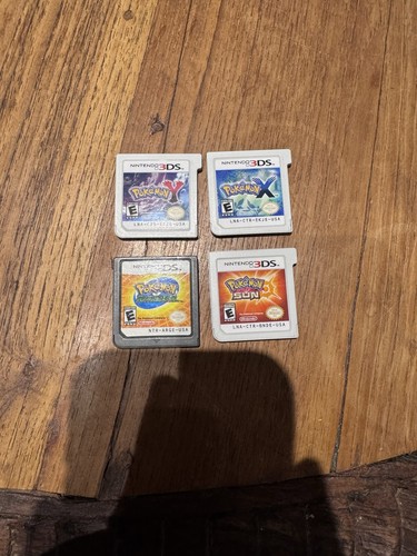 Pokemon Nintendo Ds And 3ds Cartridge Lot Of 4! Pokemon Sun, X And Y ...