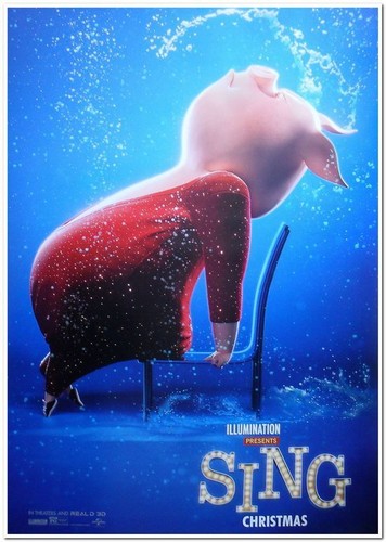 SING - 2016 - original 27x40 D/S ADVANCE Poster of "GUNTER" - NICK ...