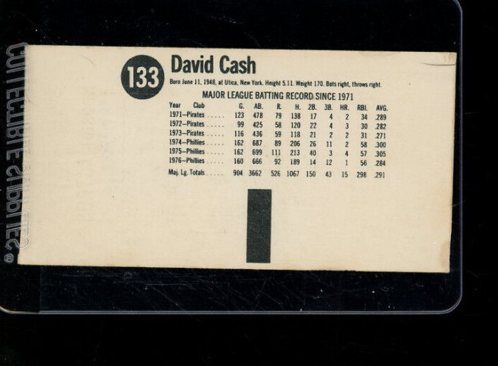 1977 HOSTESS TWINKIES DAVE CASH # 133 SMALL PRINT EXPOS | eBay