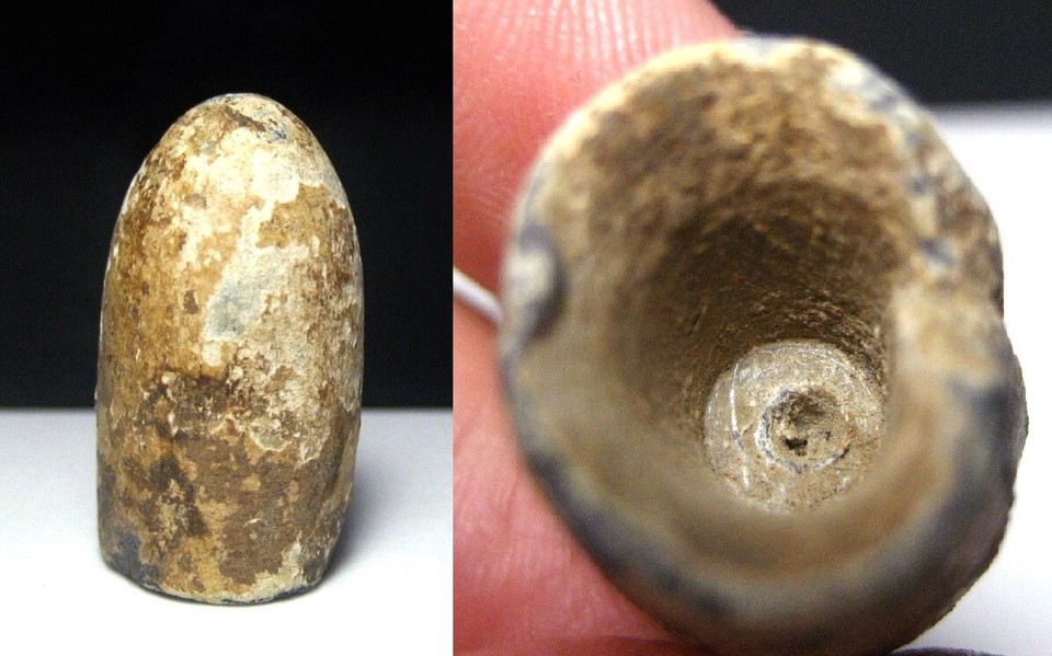 Gettysburg Civil War Relic Carved CS Confederate Enfield Bullet Dug in ...