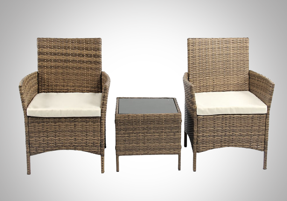 4 Piece Rattan Garden Sofa Set Furniture Outdoor With Patio Wicker ...