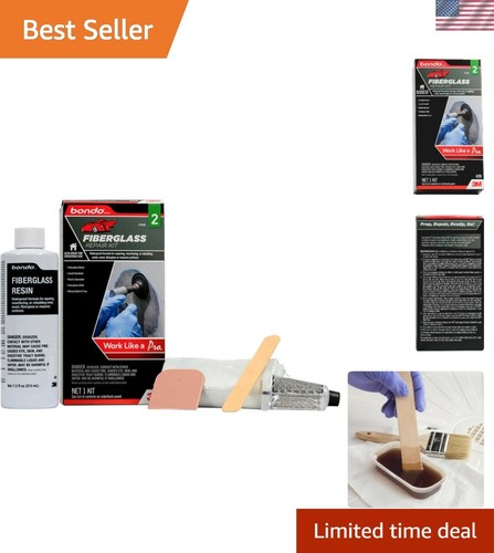 Fiberglass Resin Repair Kit for DIY Auto & Boat Restoration - 0.45 Pint ...