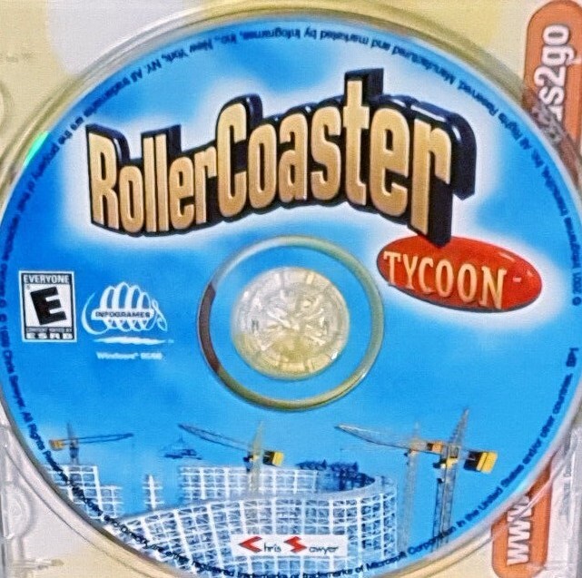 PC CD Rom Game Rollercoaster Tycoon Amusement Park | eBay