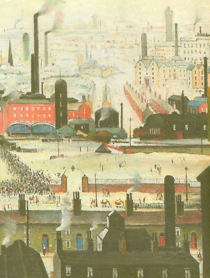 LS LOWRY THE FOOTBALL MATCH 1949 RARE ART DETAIL SPLENDID MOUNTED PRINT ...