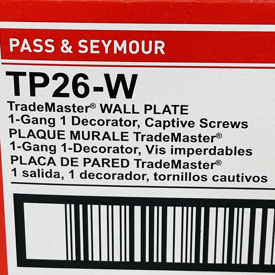 10-Pack Pass & Seymour TP26-W TradeMaster White 1-Gang Decorator ...