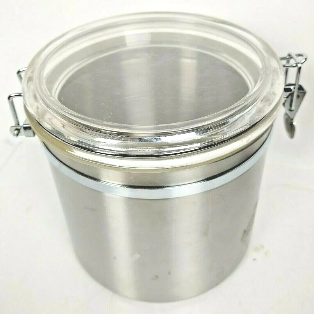 Oggi Stainless Steel Airtight Canister Clear Lid and Locking Clamp 150 ...