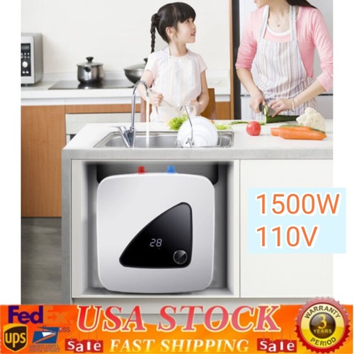 1500W 110V Electric Storage Tank Water Heater Kitchen Bathroom Shower ...