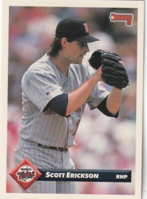 FREE SHIPPING-MINT-1993 Donruss Scott Erickson #211 TWINS PLUS BONUS ...
