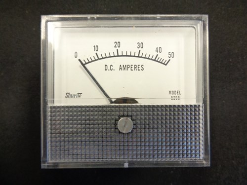 SHURITE PANEL METER GAUGE 0-50 DC AMPERES 8208Z 2-1/2" X 2-1/4" MARINE ...