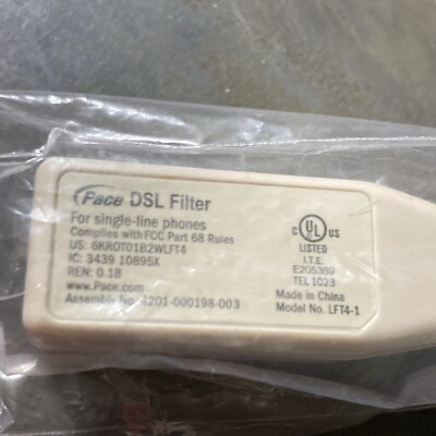 2 Wire DSL Filter for Single-Line Phones (LFT-4-1-GB) Pace Americas DSL ...