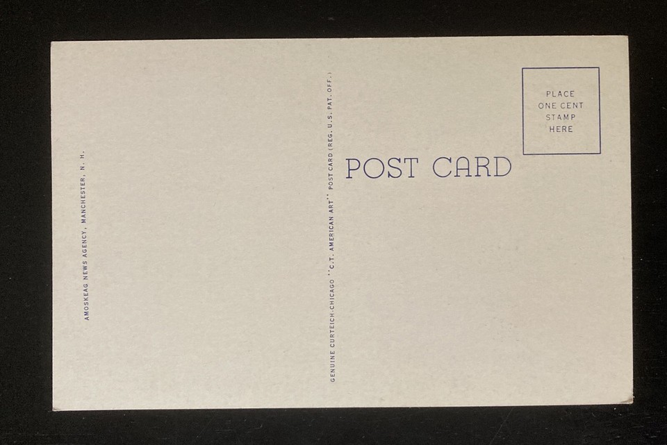 MANCHESTER, NH. C.1935 PC.(M29)~VIEW OF QUEEN CITY BRIDGE, MERRIMACK ...