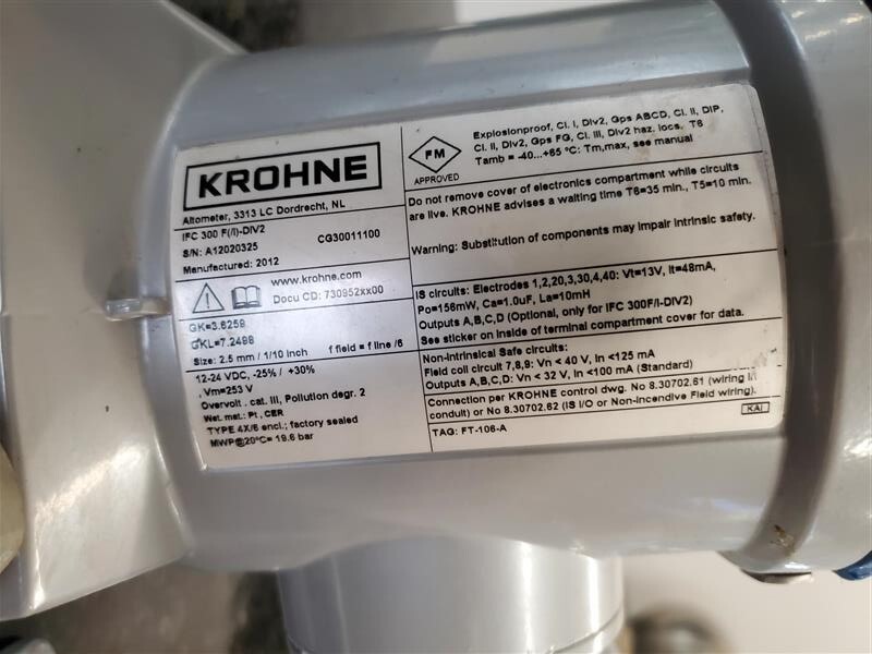 KROHNE IFC-300F Electomagnetic Flow Converter for OPTIFLUX & WATERFLUX ...