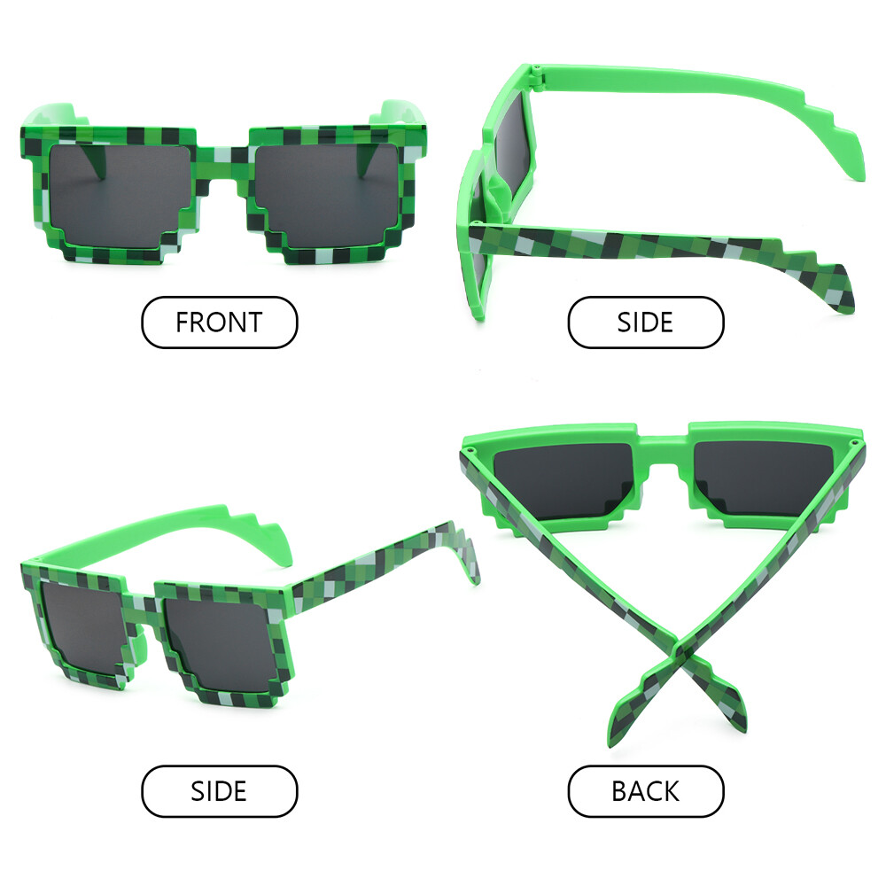Favors Gamer Robot Sunglasses Thug Life Sunglasses Pixel Mosaic