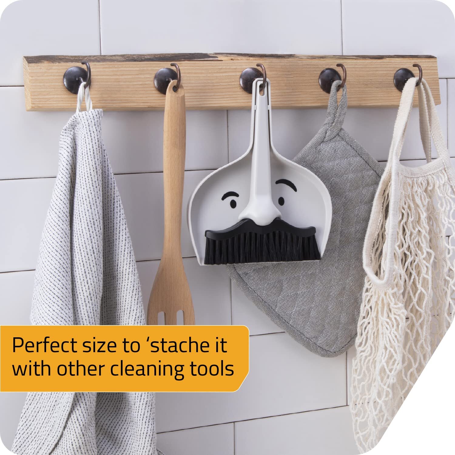 Dustache Small Dustpan and Brush Set, Mini Broom and Dustpan Set ...