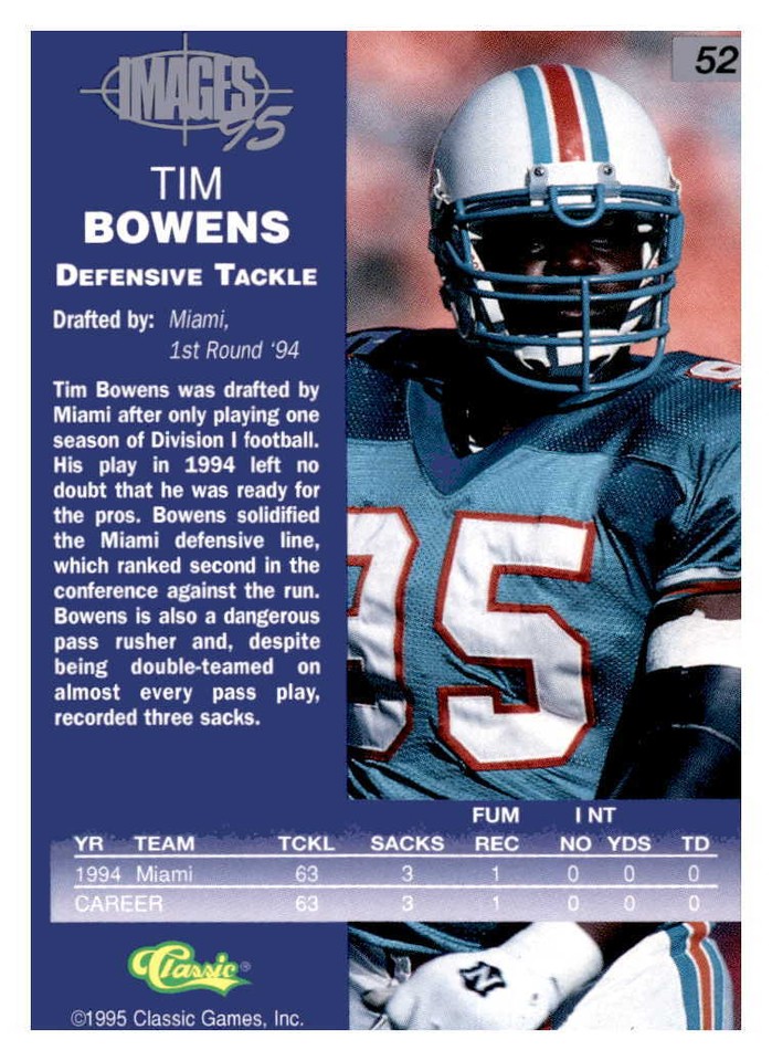 1995 Classic Tim Bowens 52 | eBay