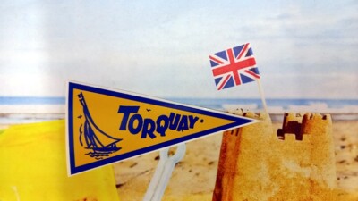 Retro Torquay Devon Holiday Pennant Retro Classic Car Window Travel ...