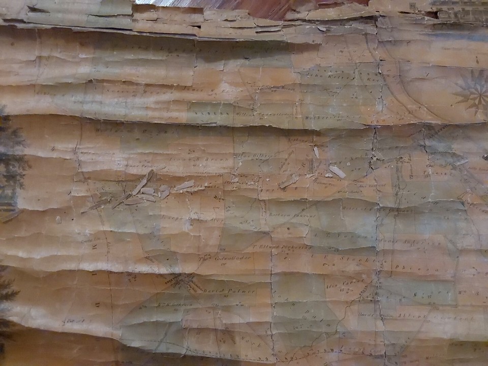 ORIGINAL 1858 Map Lower Makefield Township Bucks County Pennsylvania PA ...