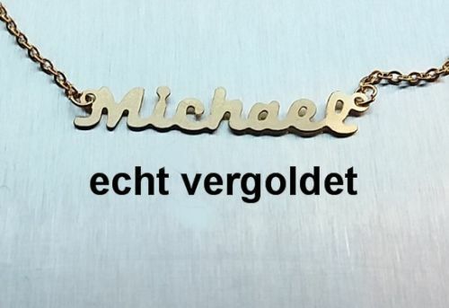Elegant Necklace Michael Chain Real Gold-Plated Name Necklace New | eBay