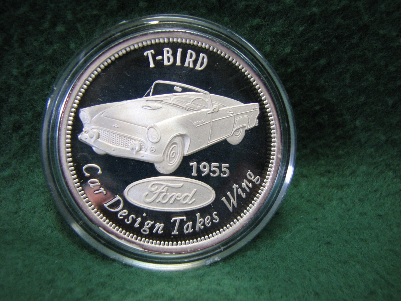 1955 Ford Thunderbird 1 Oz999 SILVER Coin Car Design Takes Wings ...