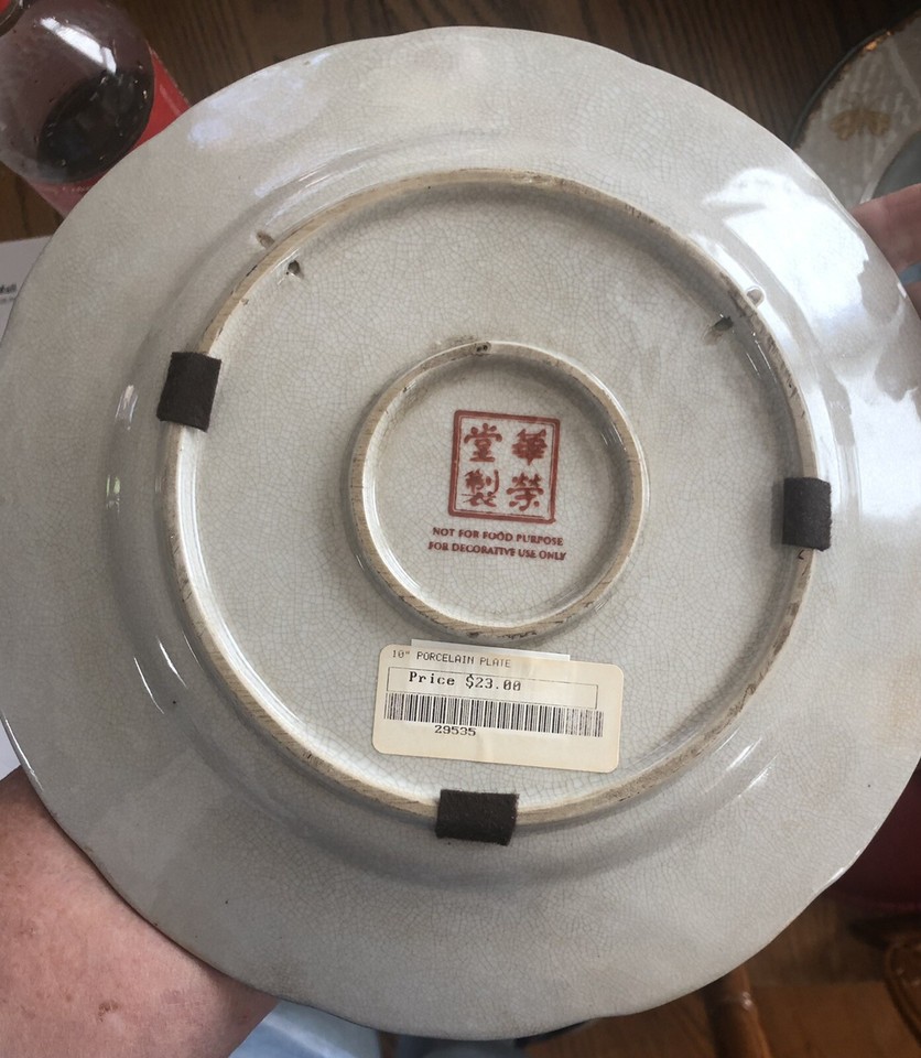 Vintage Chinese HUA PING Charger Plate w/ Orig Tags - TOUCAN Bird | eBay