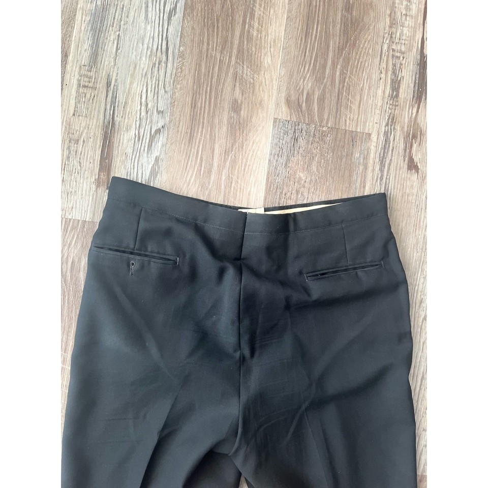 Black Sansabelt System Dress Pants Mens Size 36x32 Pleated Front | eBay