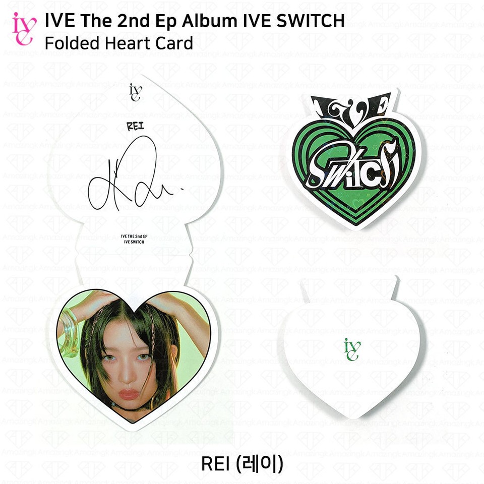 IVE 2nd EP Album IVE SWITCH Official Photocard Postcard Heart Card ...